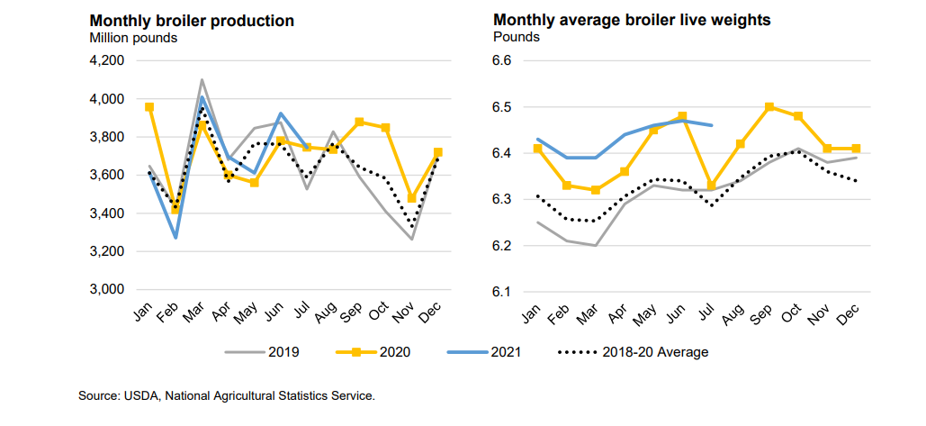 Broiler production and prices adjusted up on recent USDA data ...