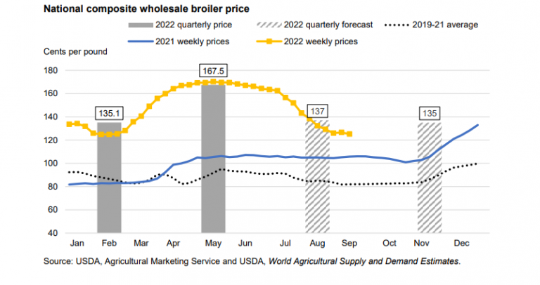Wholesale broiler prices for 2022 and 2023 trimmed as increased ...